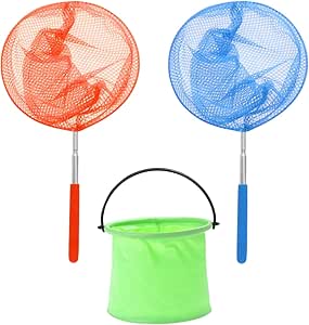 Amazon.com: Kids Fishing Nets Bucket Set Kids Catch Fish Butterfly ...