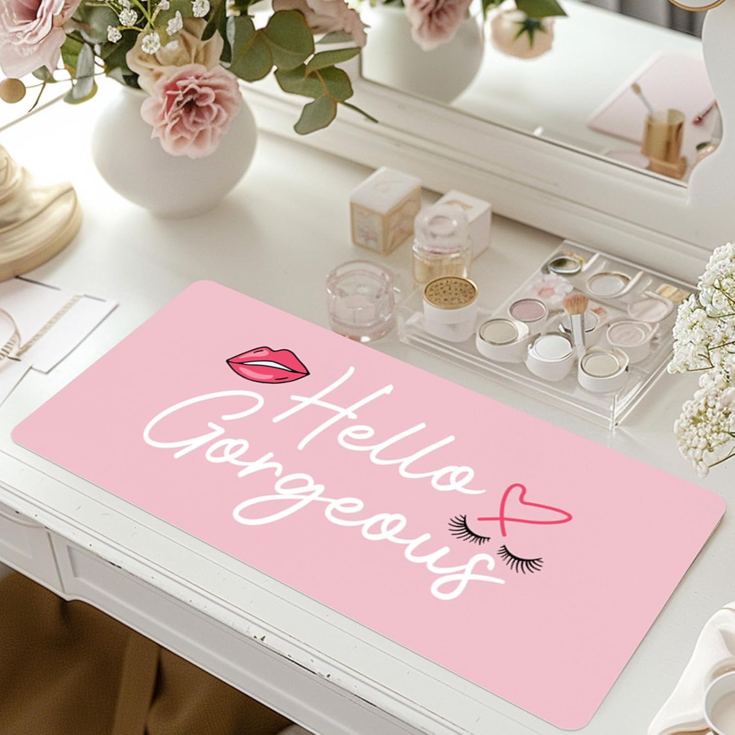 Amazon.com: Makeup Mat for Vanity Top Protector, Dual-Sided Vanity Mat ...