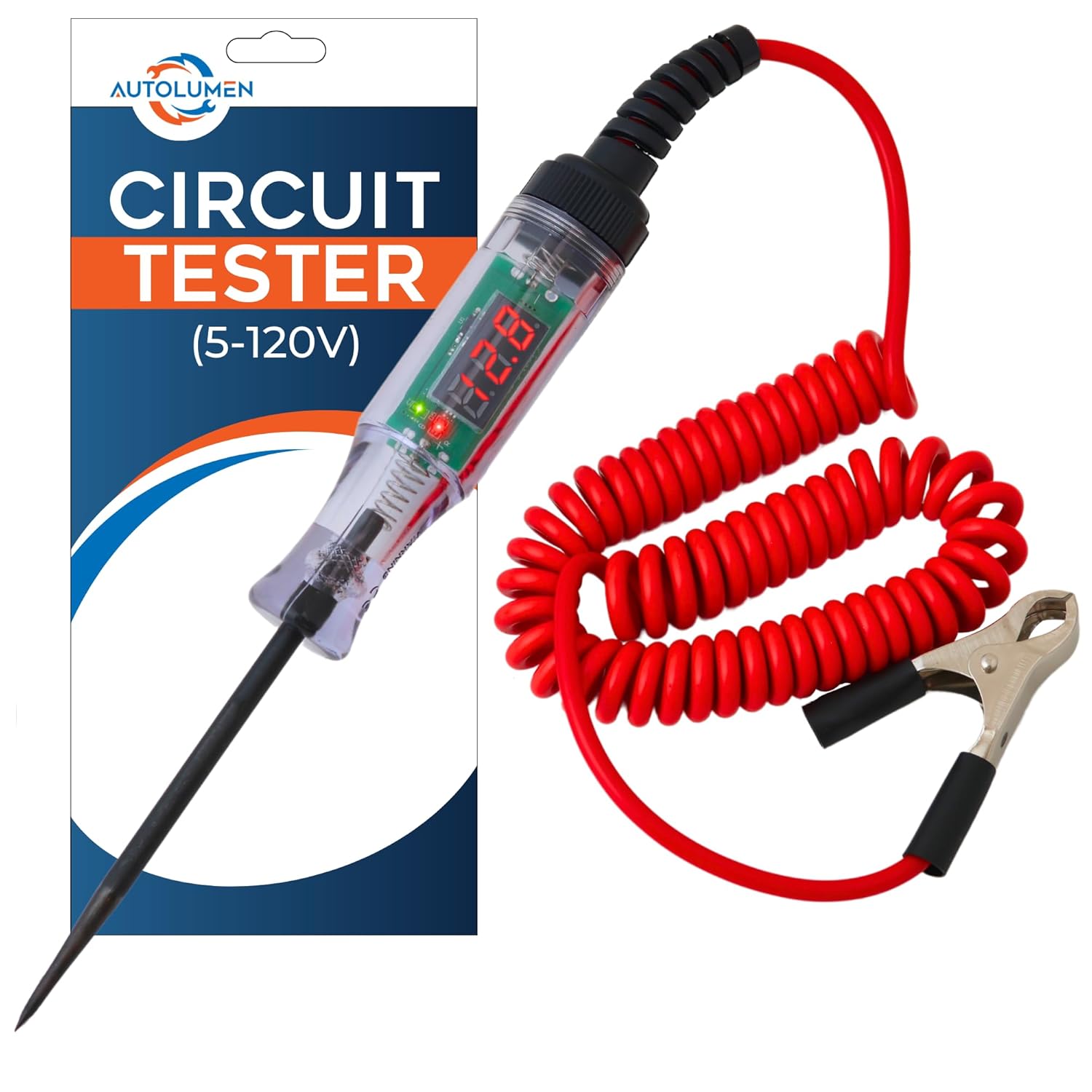 5-120V DC Circuit Tester - Automotive Test Light with Digital Voltage ...