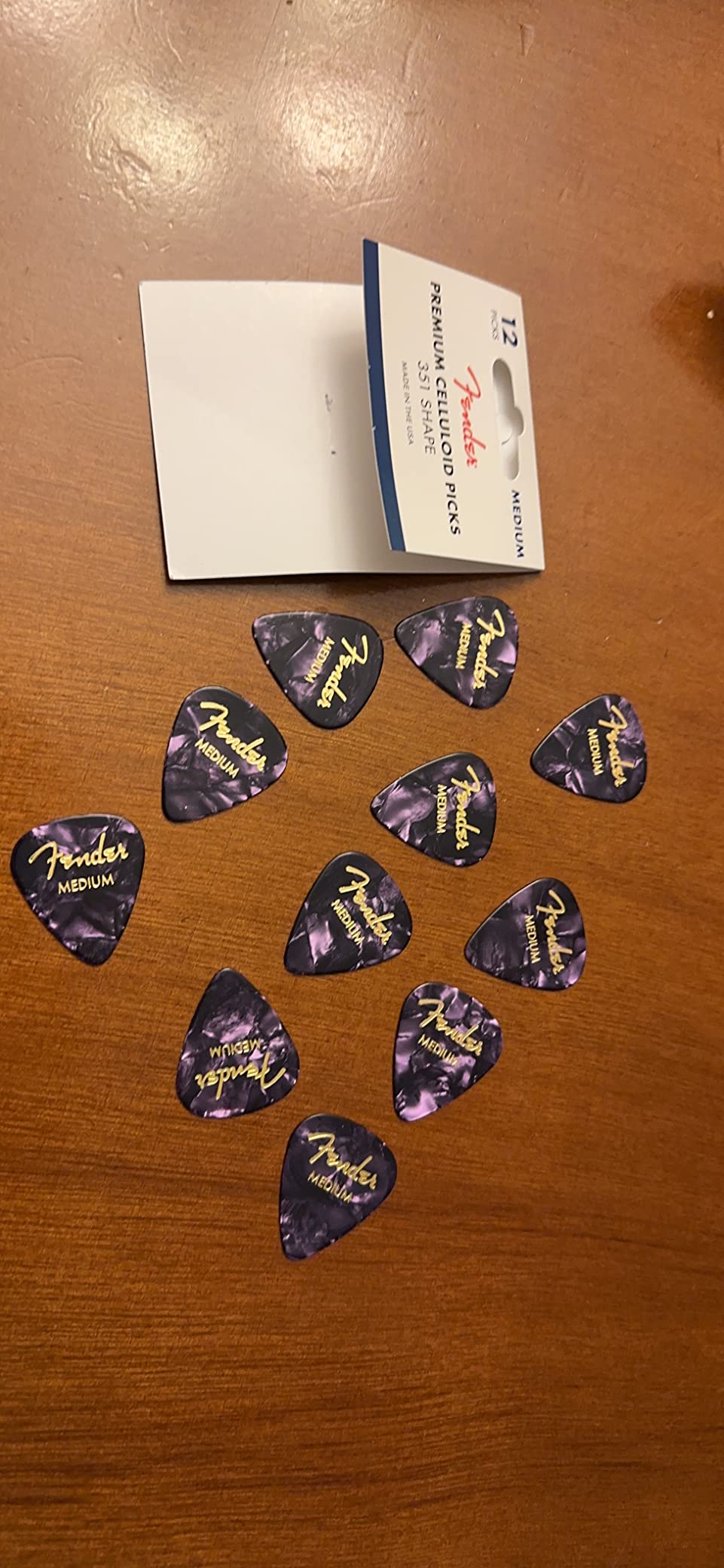 $1/mo - Finance Fender Premium Celluloid Guitar Picks 351 Shape, White ...