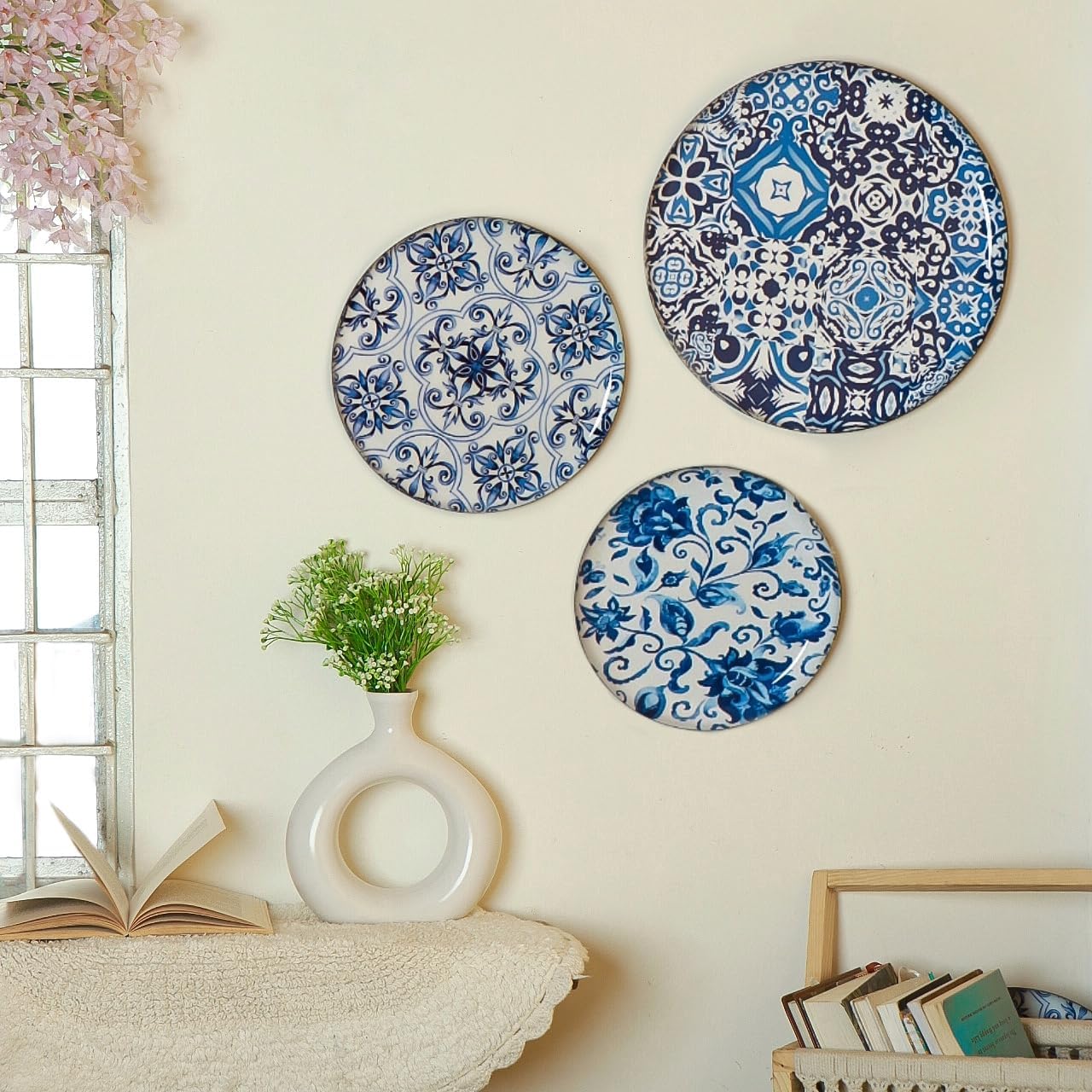 Buy KOLOROBIA Pottery Inspired (Blue Tower) Wall Plate| Decorative Wall ...