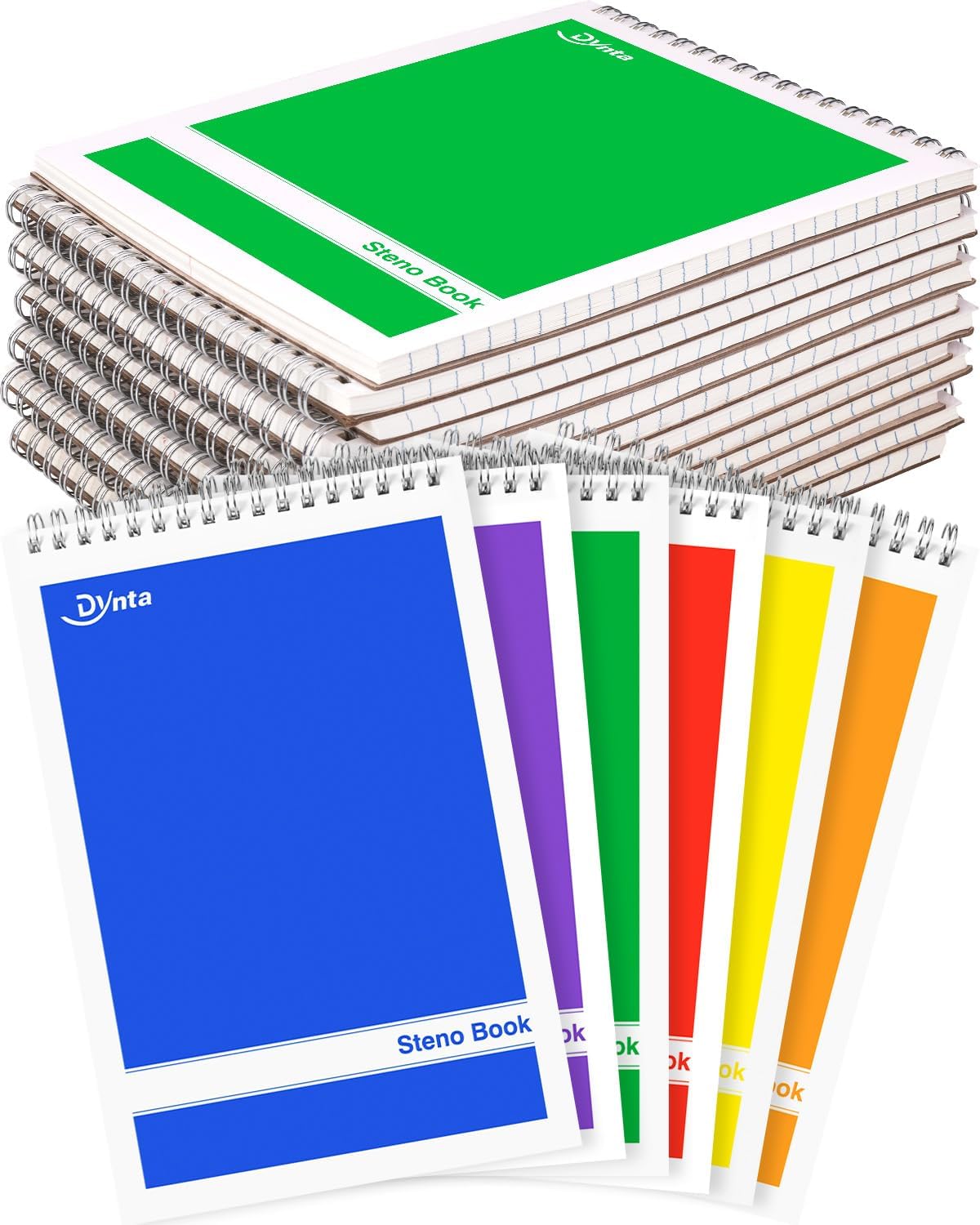 Amazon.com : Dynta Steno Pads 6x9 Spiral Notebooks Bulk 18 Pack Note ...