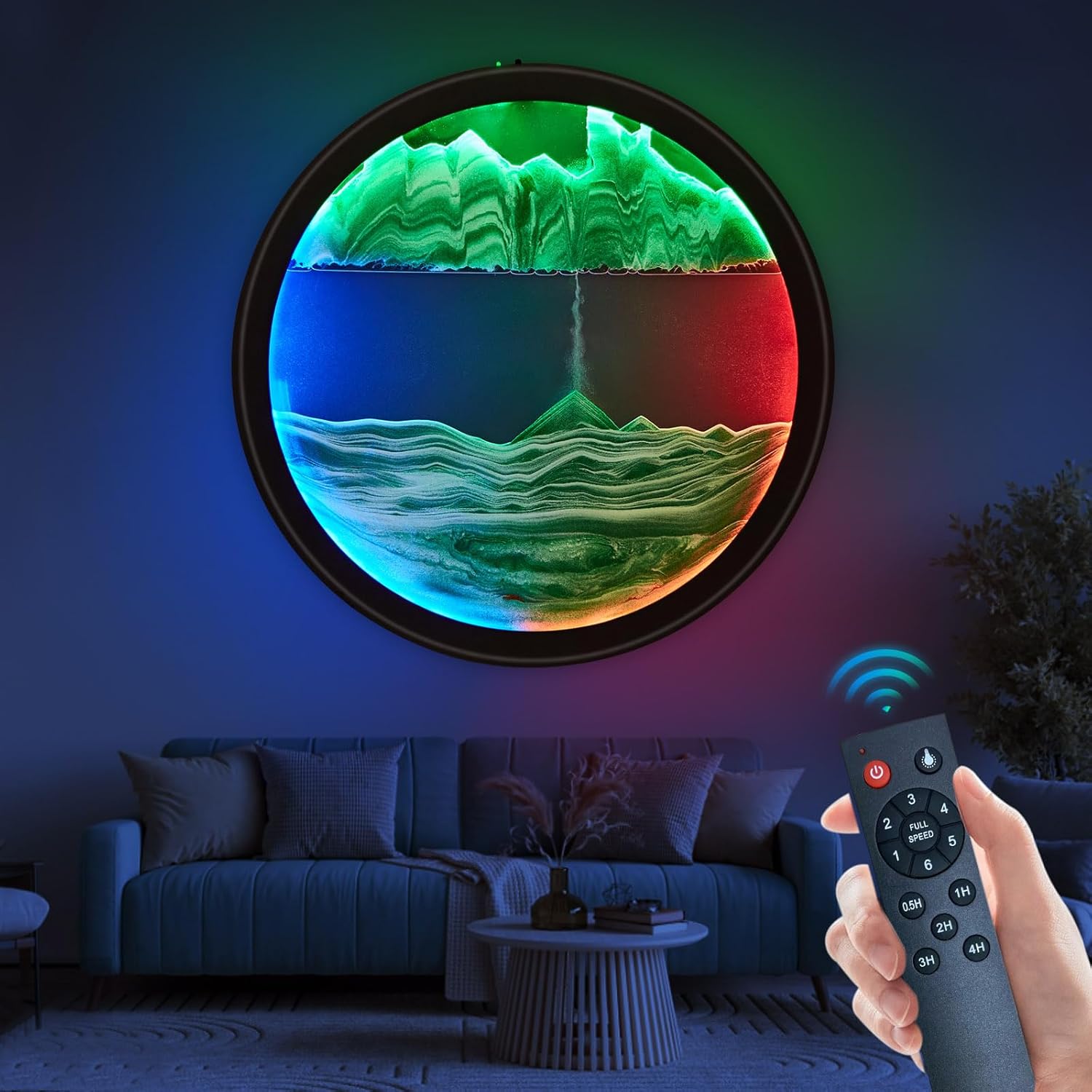 Amazon.com: Mtadmai17.6'' Moving Sand Art Liquid Motion Picture ...