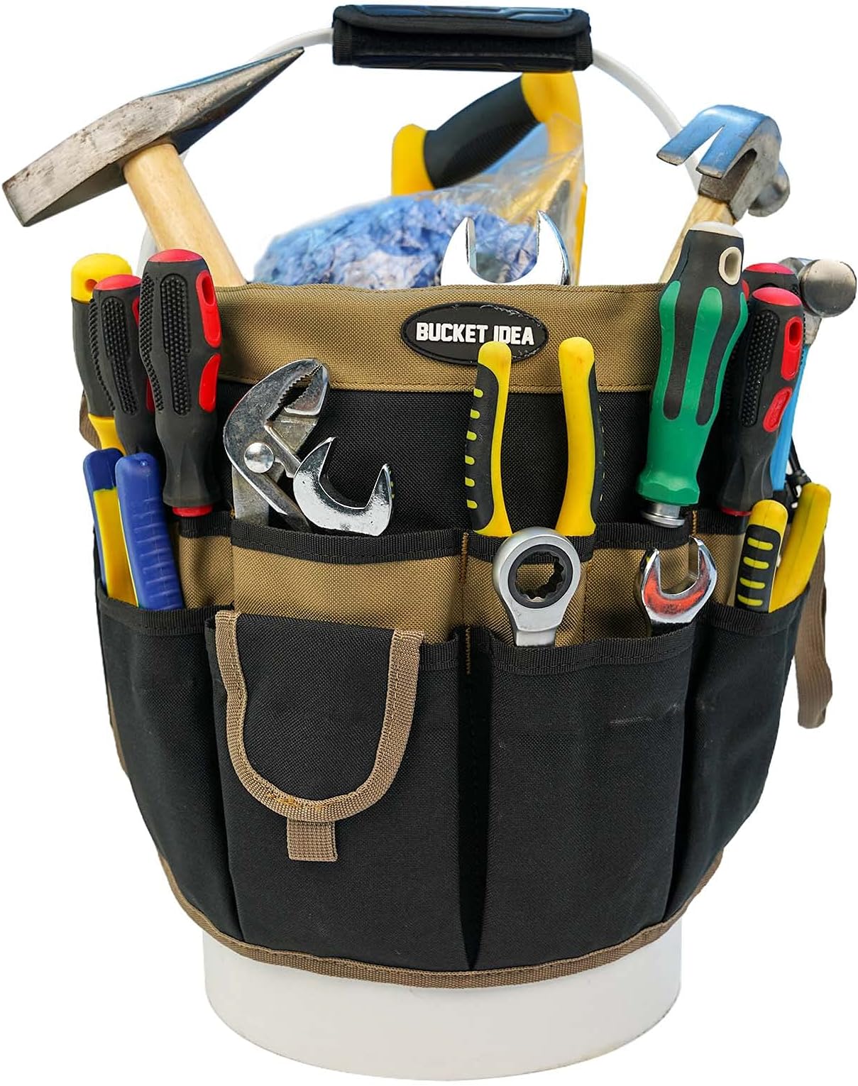 Bucket Boss The Bucketeer Bucket Tool Organizer in Brown, 10030 - Tool ...