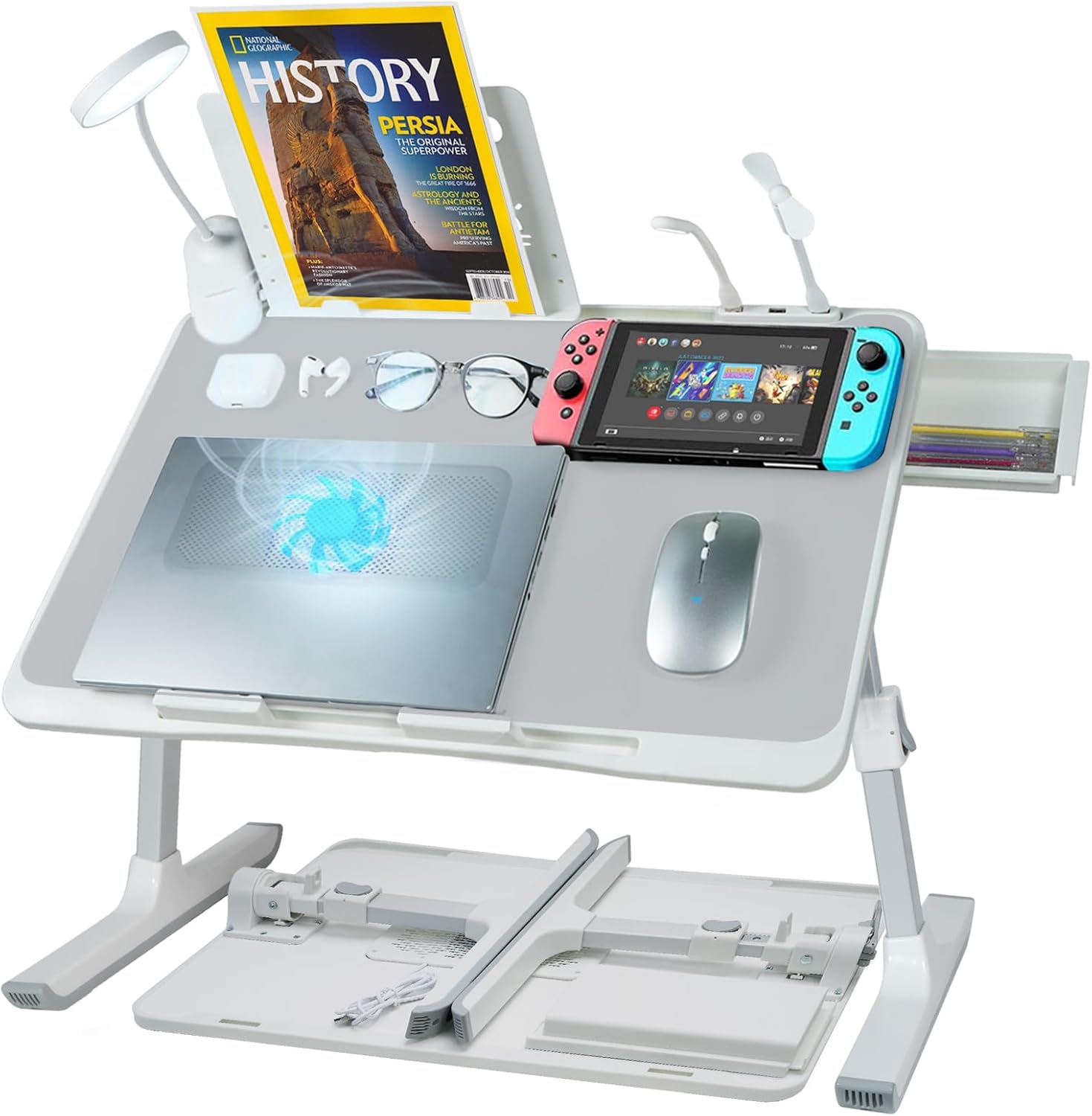 Amazon.com: Laptop Lap Desk,Laptop Lap Desk 【Include Cooling Fan ...