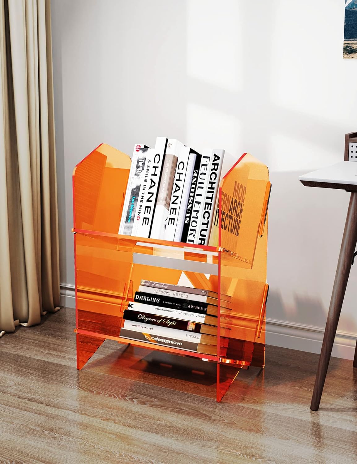 Amazon.com: solaround Acrylic Bookcase Desktop Bookshelf Desk Storage ...