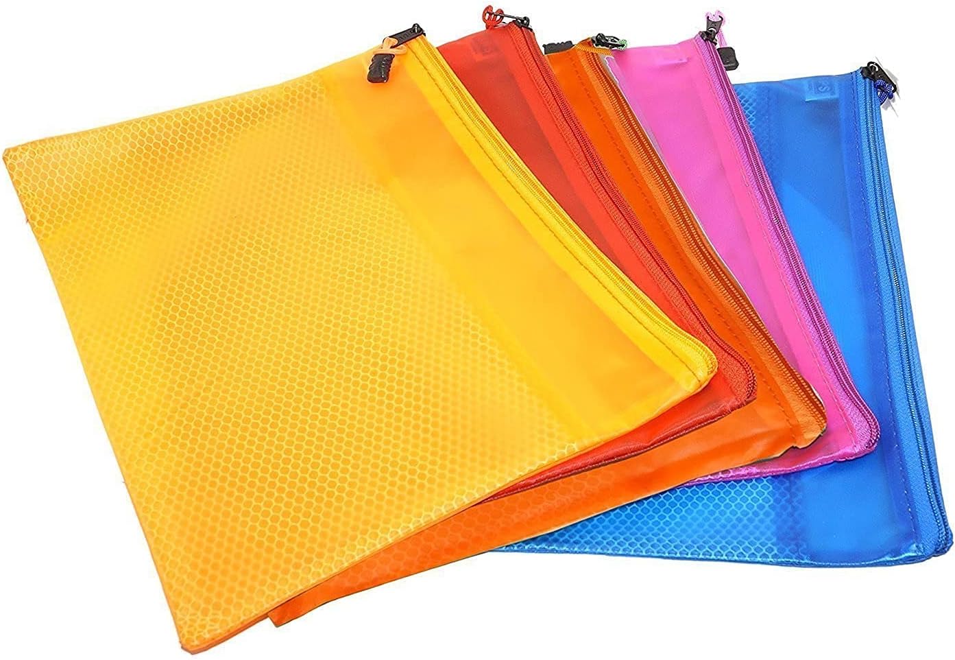 deli W5654 Transparent Mesh Multipurpose Document File Folder with Zip ...