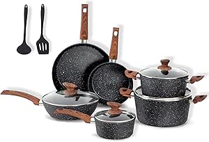 Amazon.com: DishDelight Induction Pots and Pans Set Non Stick, 12 Piece ...