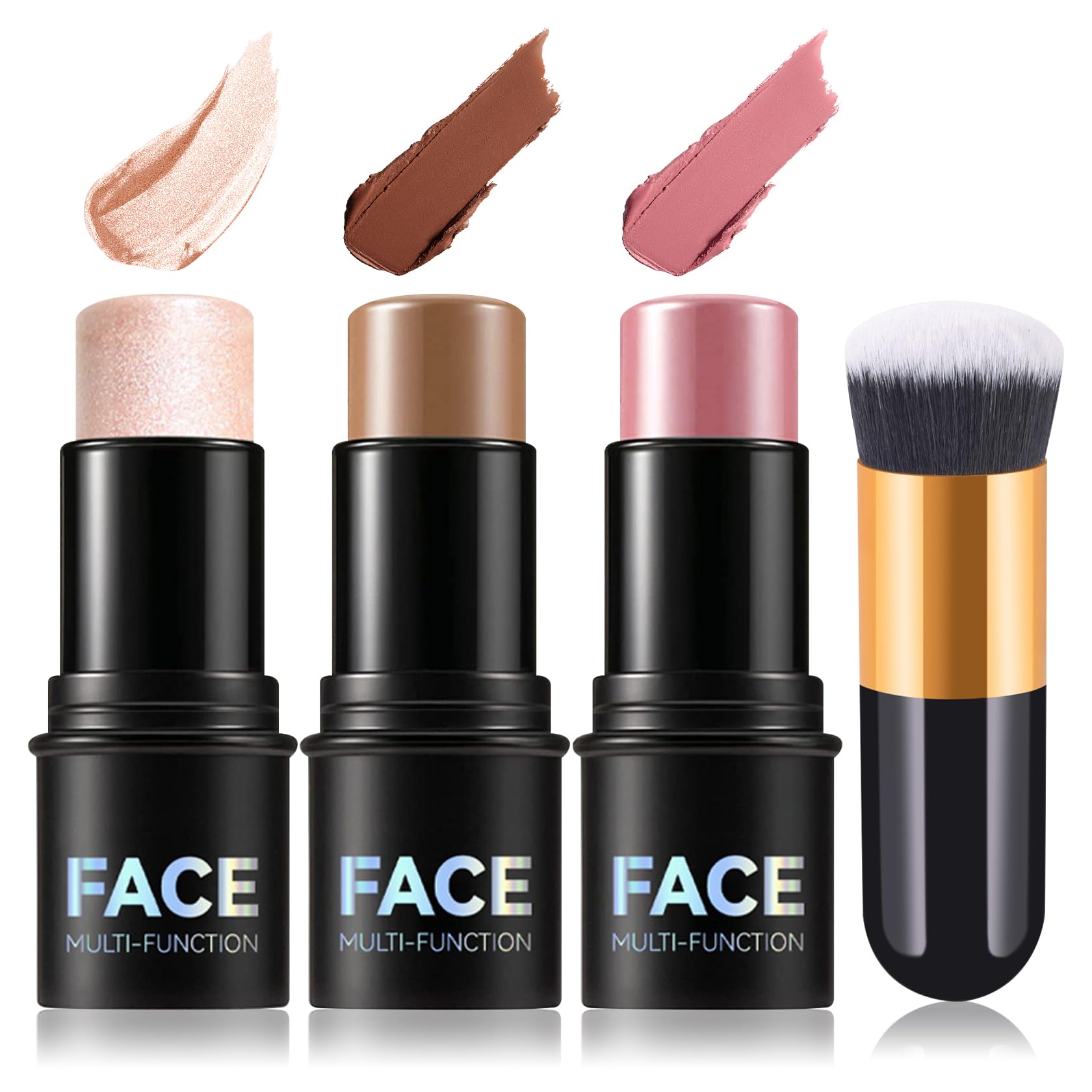 Amazon.com : 3PCS Cream Contour Stick Kit,Matte Waterproof Blush ...