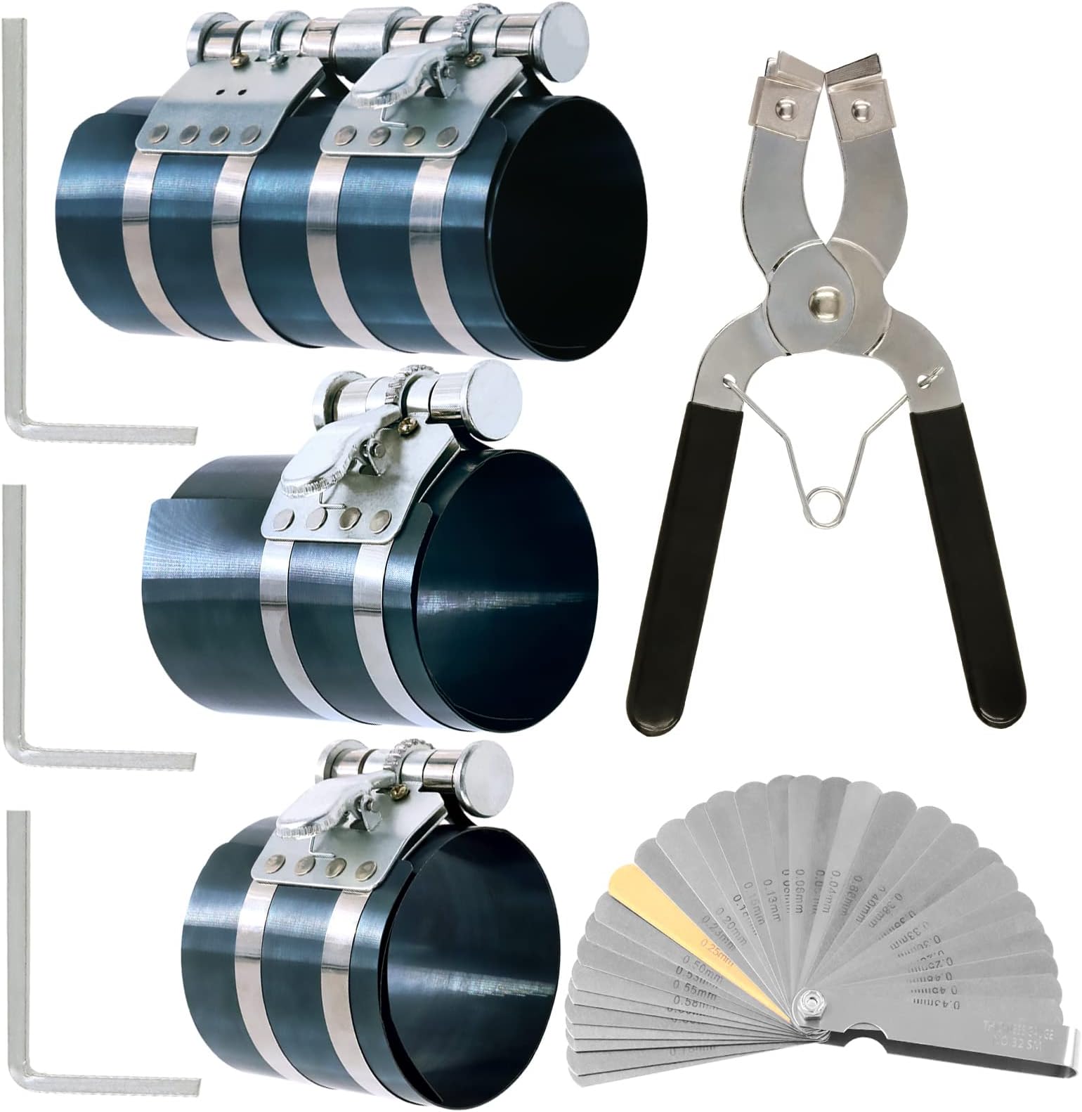 Amazon.com: Swpeet 8Pcs 3" 4" 6" Piston Ring Compressor and Adjustable ...