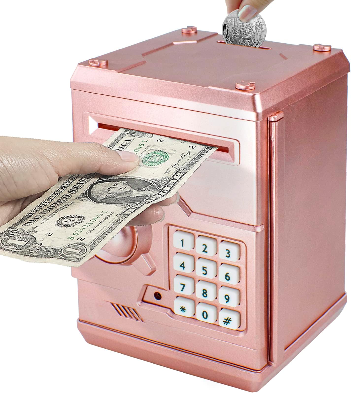 Amazon.com: Lykewa Piggy Bank Electronic Mini ATM for Kids,Money Safe ...