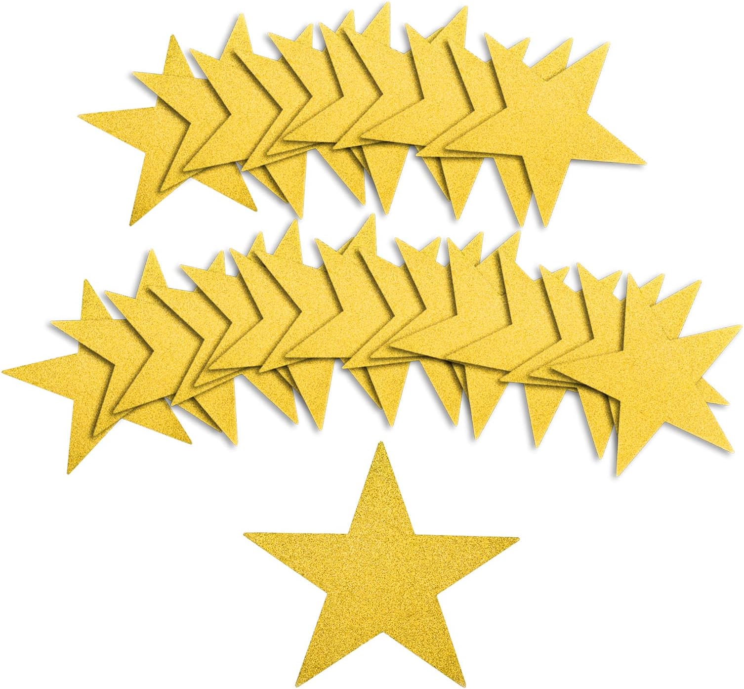 Amazon.com: 200 PCS Glitter Gold Five Star Cutouts Paper Star Confetti ...