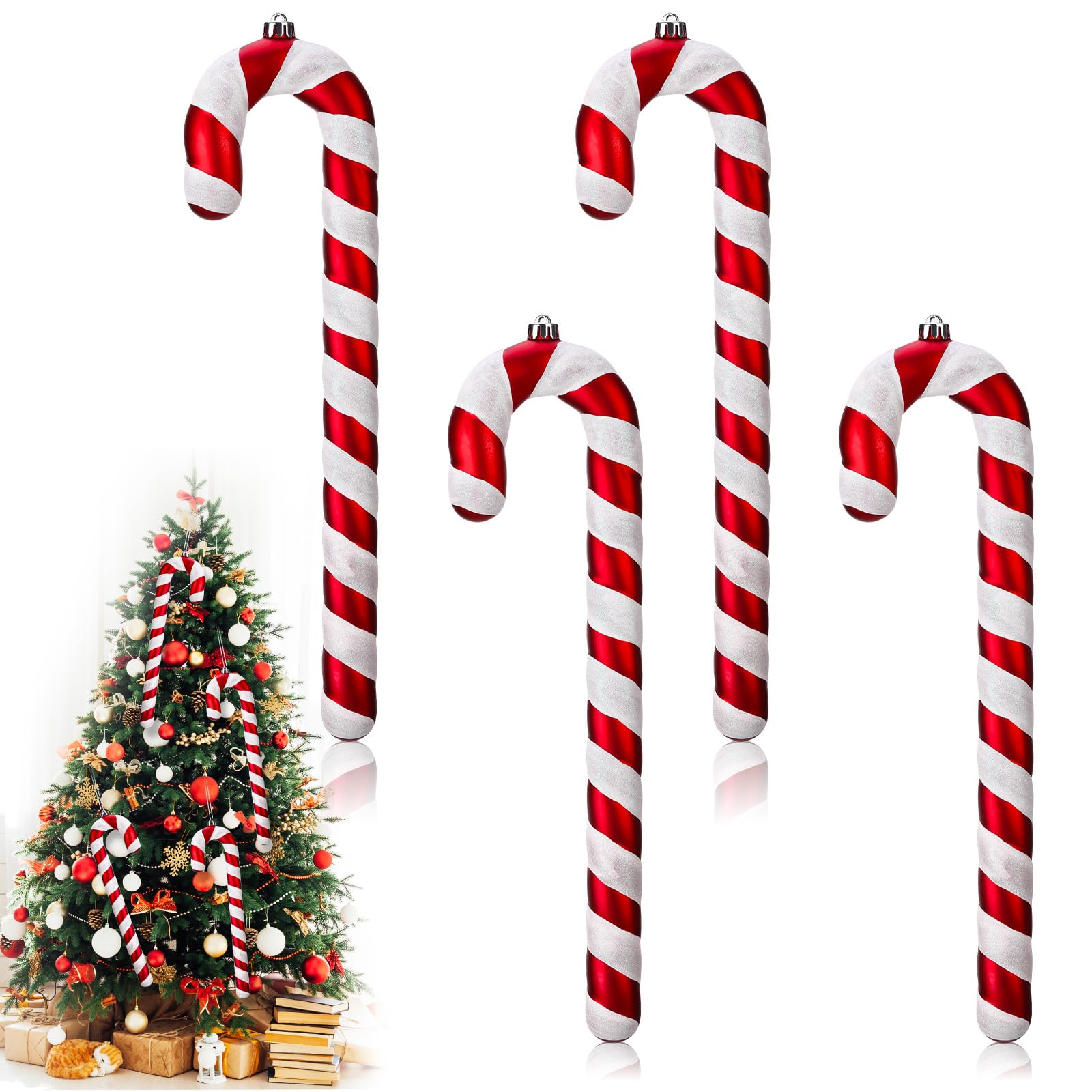 Amazon.com: Vercraft 4 Pcs Christmas Giant Candy Cane Decorations 16 ...