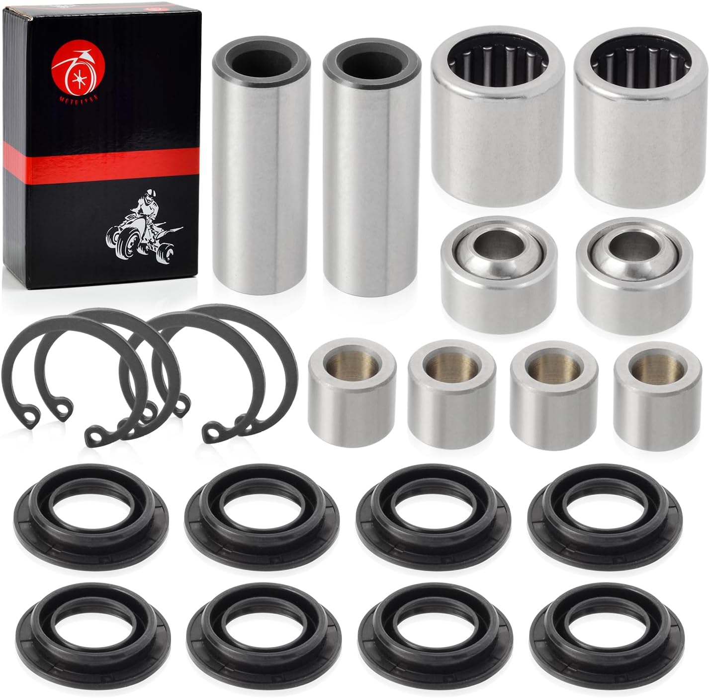 2x Front Lower Arm Bearing Bushing Seal Kit Compatible with Kawasaki ...