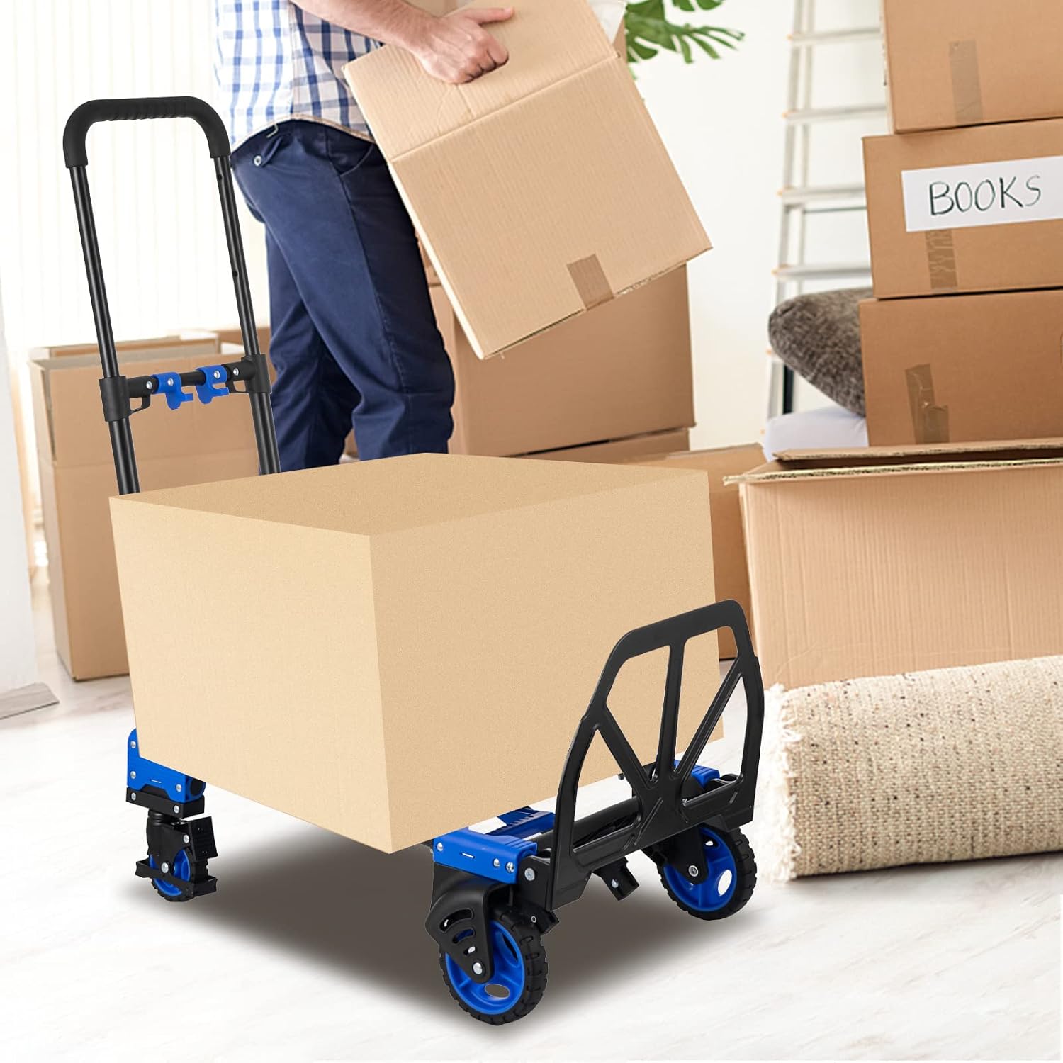 Hitgrand Camión de mano plegable carrito de mano resistente carrito ...