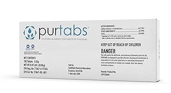 Amazon.com: PurTabs 334g Water Purification Tabs, Food-Surface Safe No ...