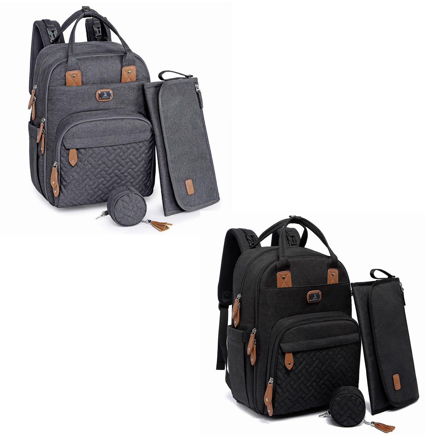 Amazon.com: Dikaslon Diaper Bag Backpack with Portable Changing Pad ...