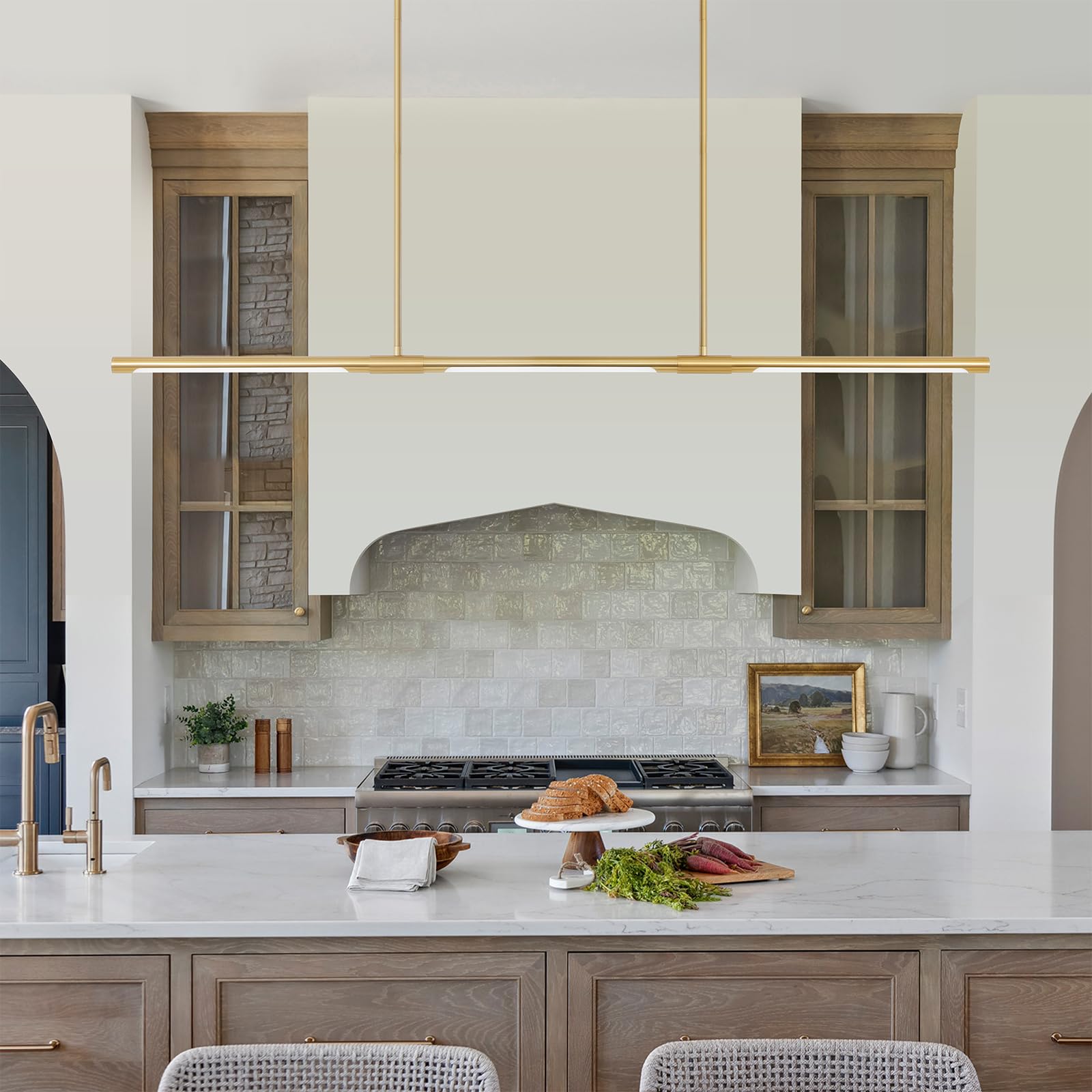 Faziyo 52" LED Chandelier Pendant Light Fixtures, 21W Dimmable Pool ...