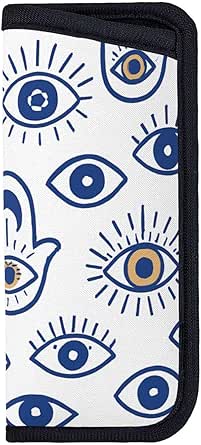 allgobee Eyeglasses Pouch Evil Eye Symbol Hamsa Eye Portable Cloth ...