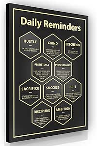 Amazon.com: LEMIAOLIN Daily Reminders Inspirational Wall Art Canvas ...