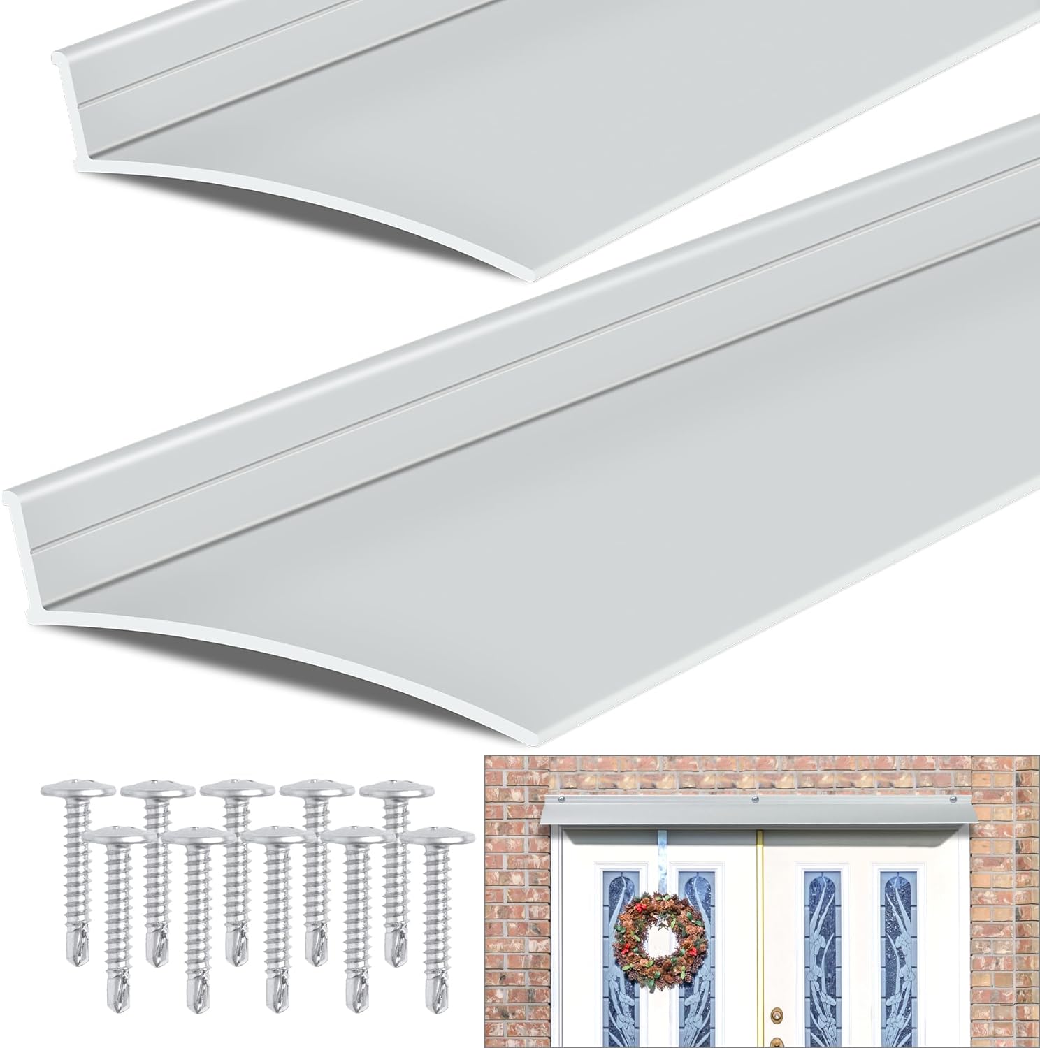 Amazon.com: Door Rain Drip Guard, 40 Inch Anodized Aluminum Door Drip ...