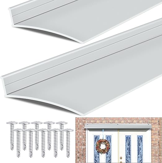 Amazon.com: Door Rain Drip Guard, 40 Inch Anodized Aluminum Door Drip ...