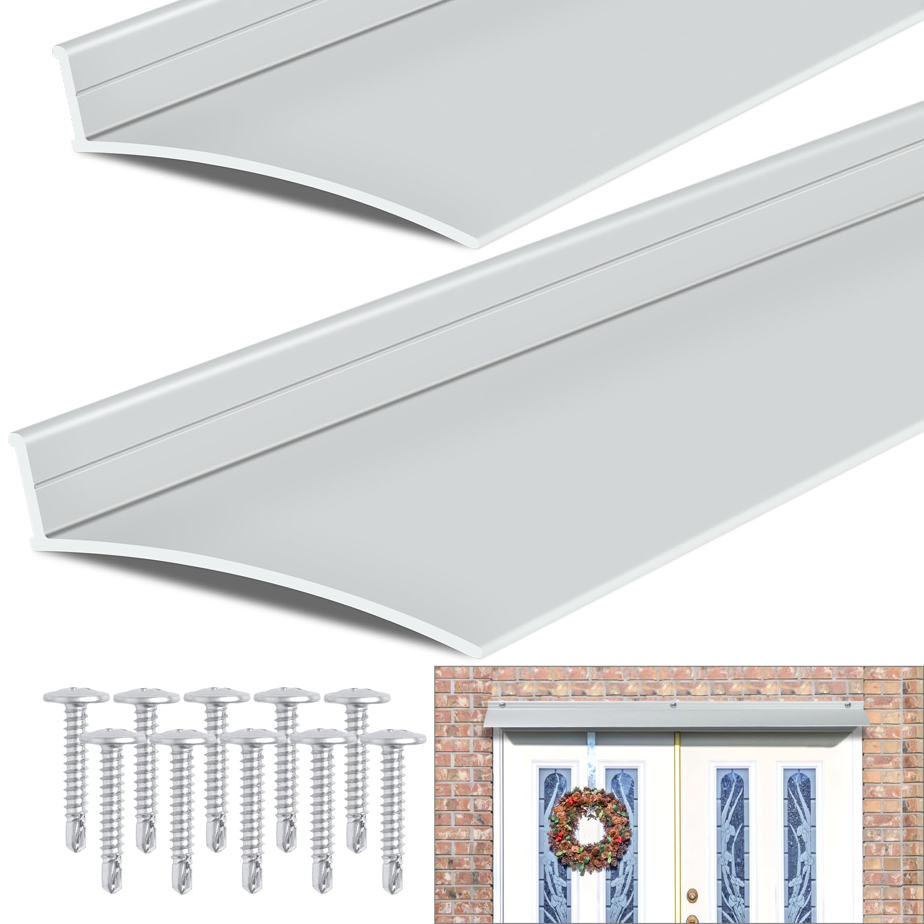 Amazon.com: Door Rain Drip Guard, 40 Inch Anodized Aluminum Door Drip ...