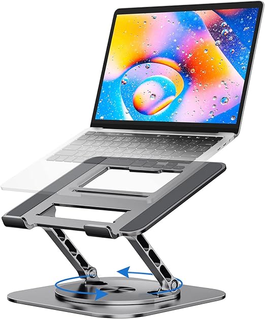 MCHOSE Laptopständer, Verstellbarer Computerständer, Ergonomischer Laptop-Erhöhung mit 360 ...