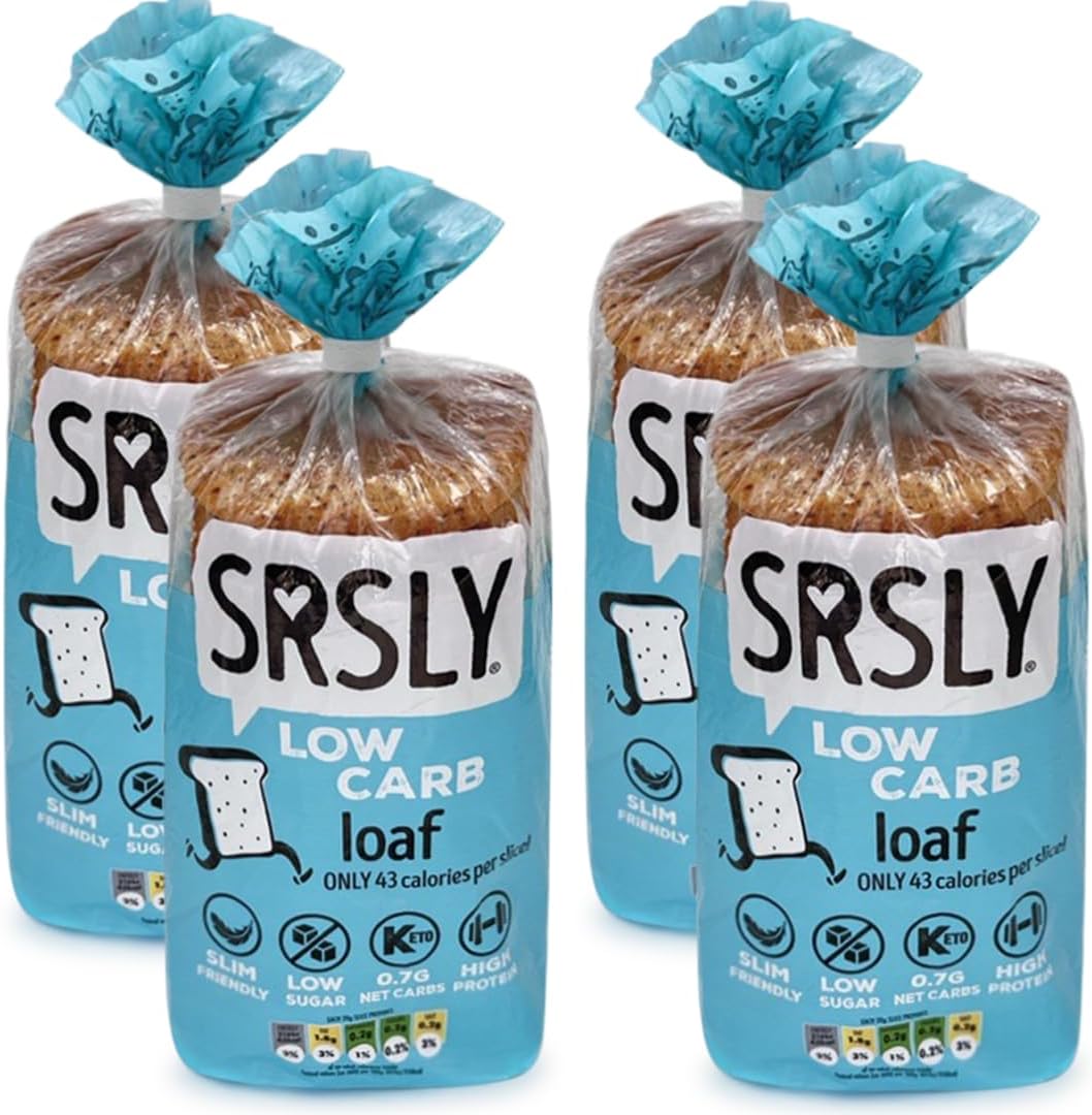 SRSLY Low Carb Keto Bread x4 | 0.7g Carbs & 43 Kcals | Freshly Baked ...
