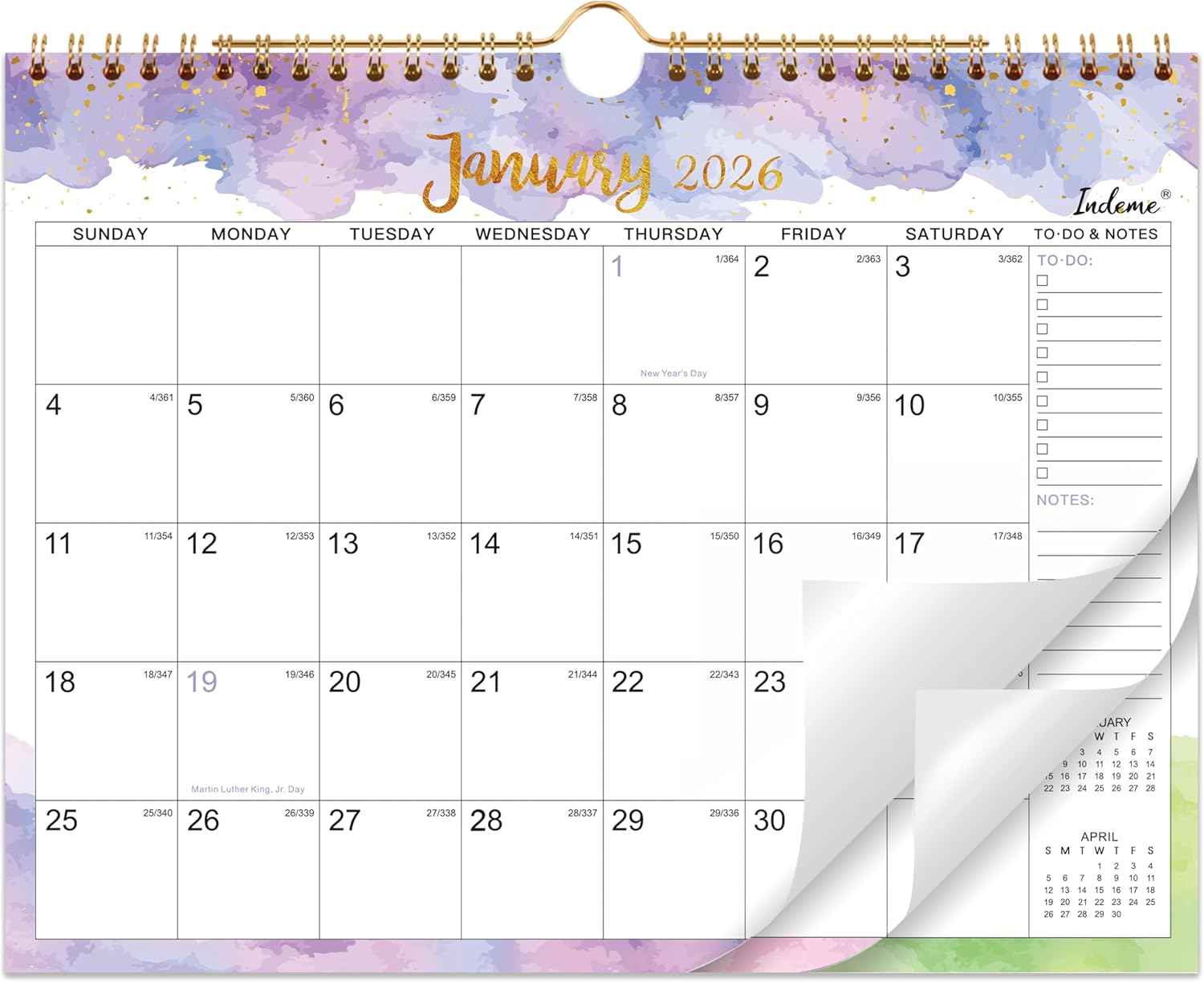 2026 Calendar - 2026 Wall Calendar, July 2025 - December 2026, 11" × 8. ...