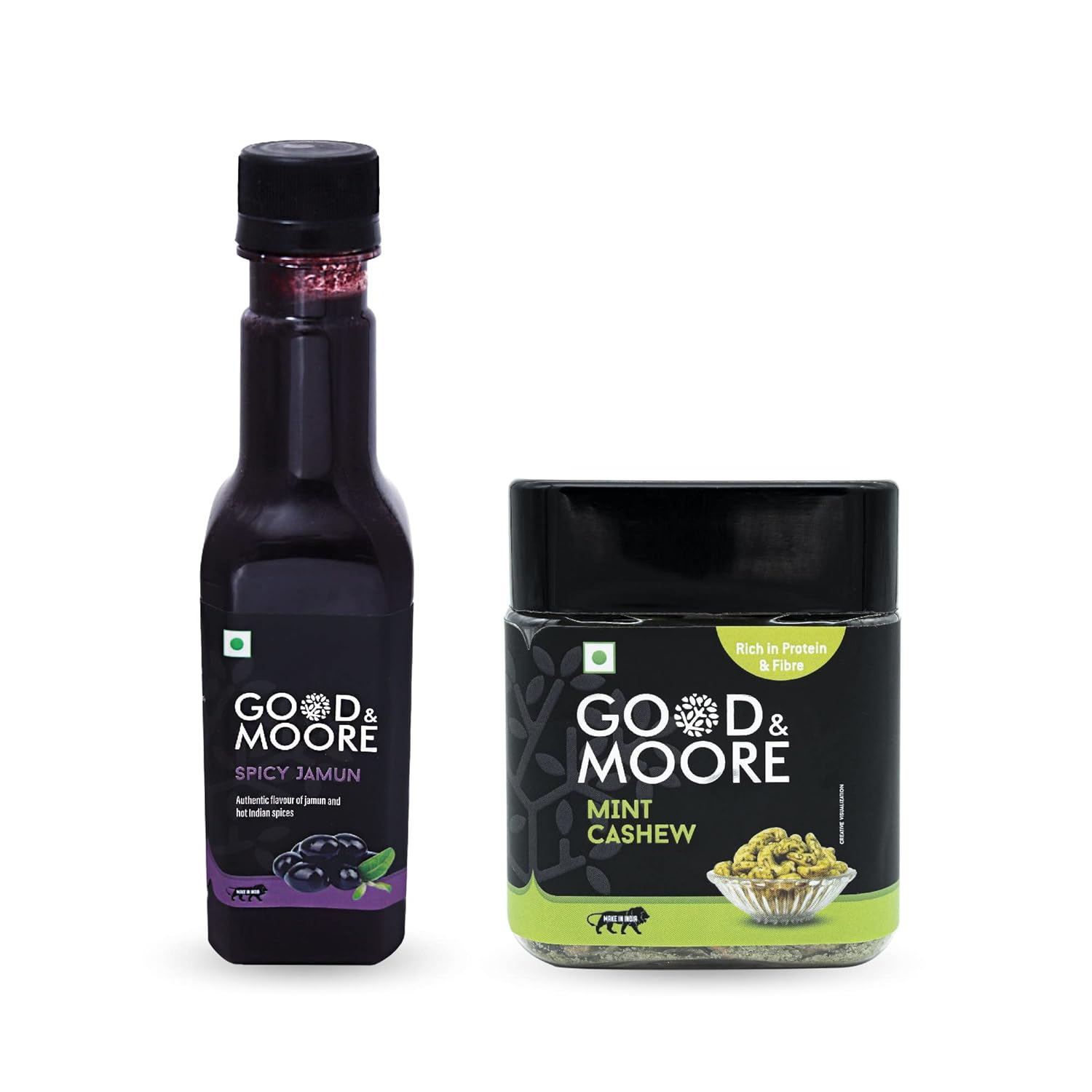 GOOD&MOORE Combo of 2 | Mint Cashew, Spicy Jamun Syrup | For Cocktail ...