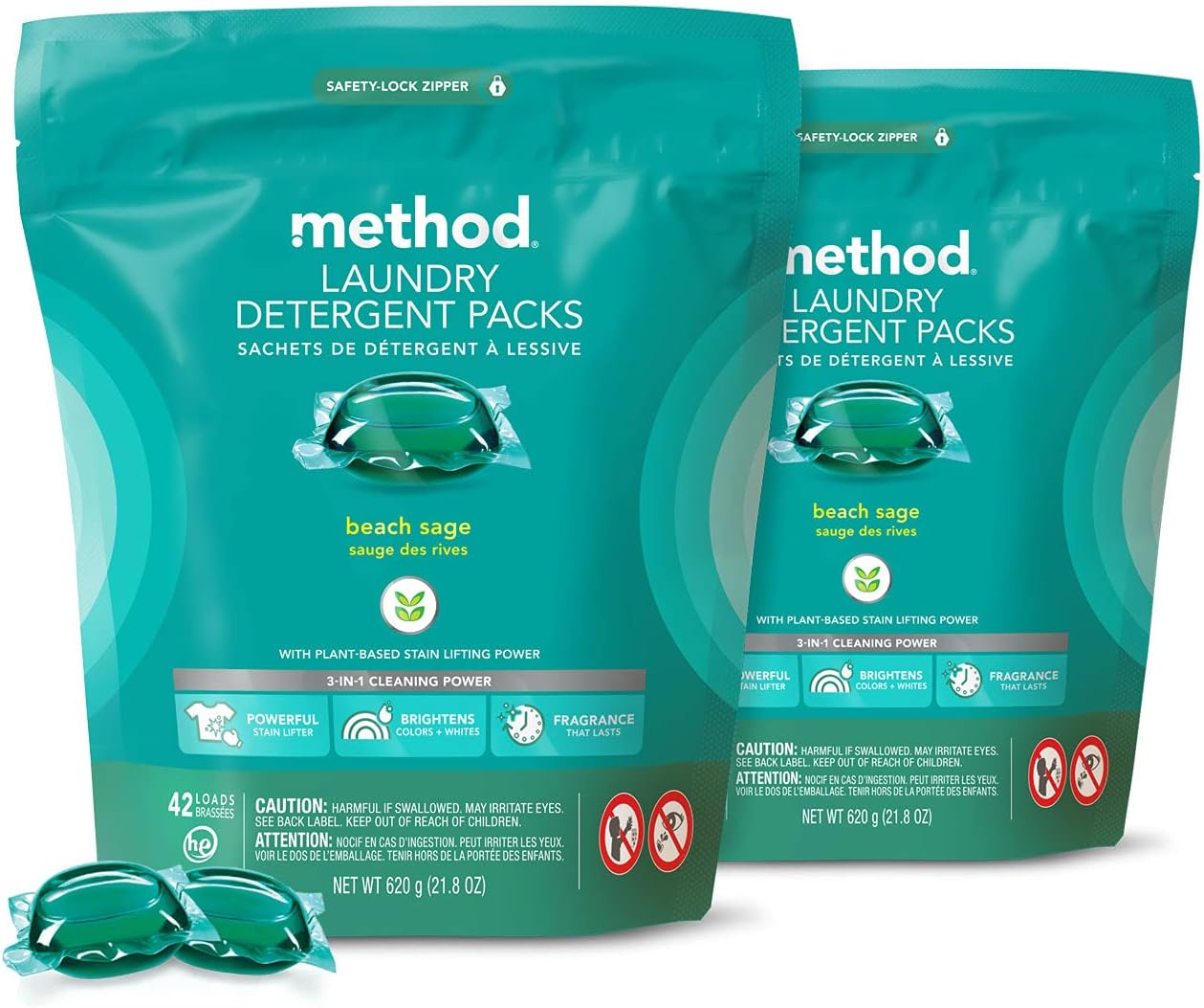 Amazon.com: Method - Laundry Detergent 4x Concentrated 10 HE Loads ...