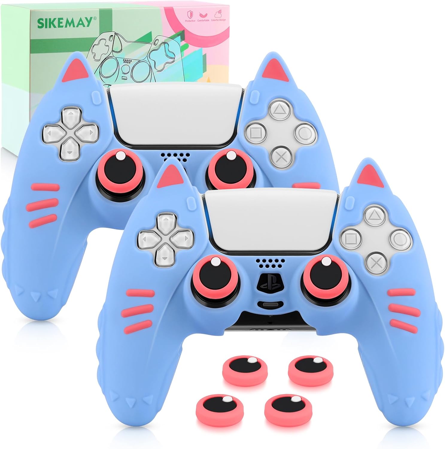 Amazon.com: SIKEMAY 2 Pack Cat Paws PS5 Controller Skin Accessories ...