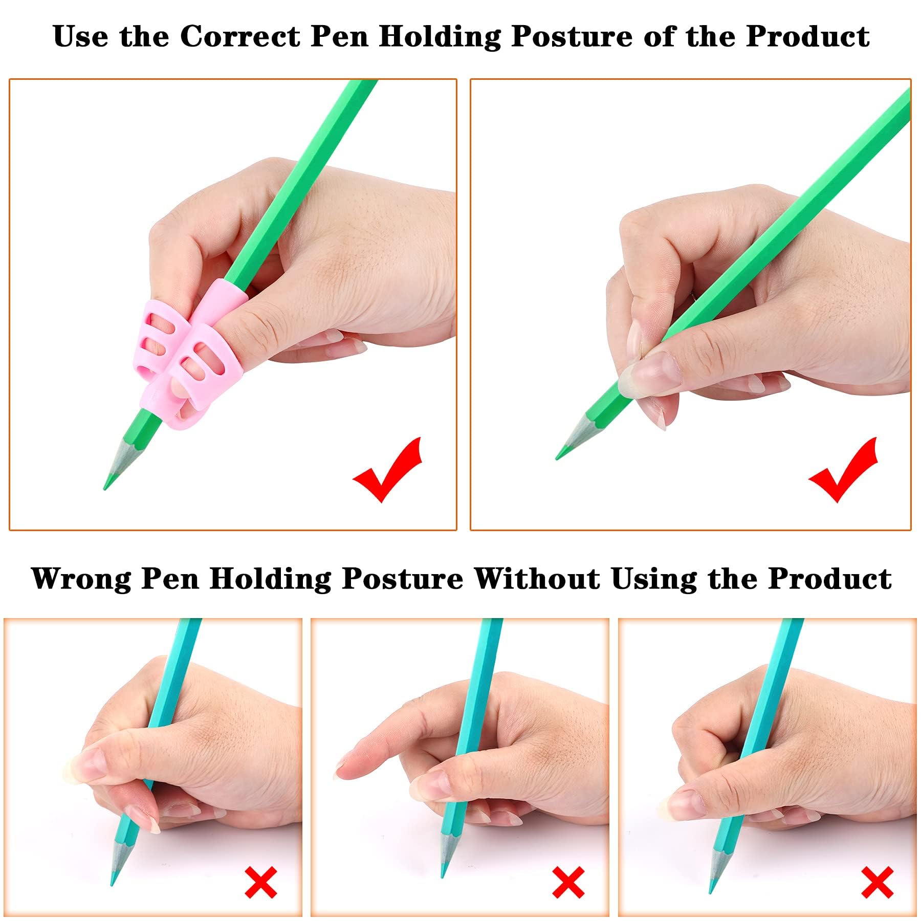 Snapklik.com : 16 PCS Pencil Finger Grips For Kids Handwriting Grip ...