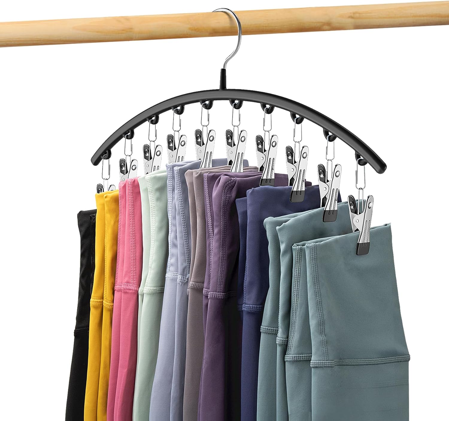 Amazon.com: Legging Organizer for Closet, Metal Yoga Pants Hangers 1 ...
