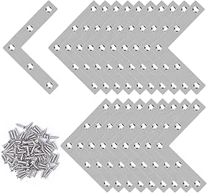 20 Stk Flachwinkel 90 Grad Flache Winkelverbinder, Edelstahl Flachverbinder L-Form Eckwinkel ...