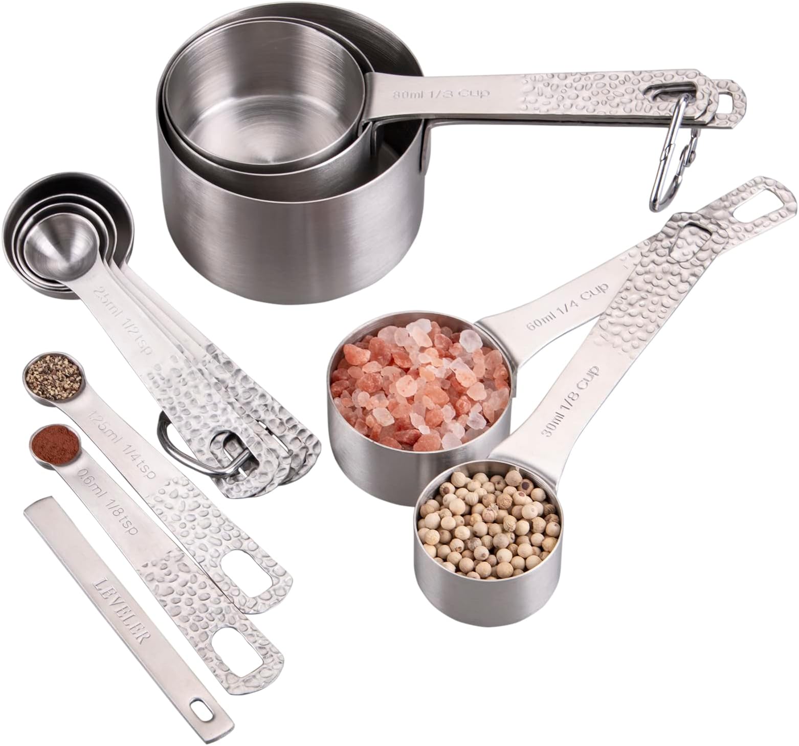 Amazon.com: Smithcraft Measuring Cups and Spoons Set, Metal Measuring ...