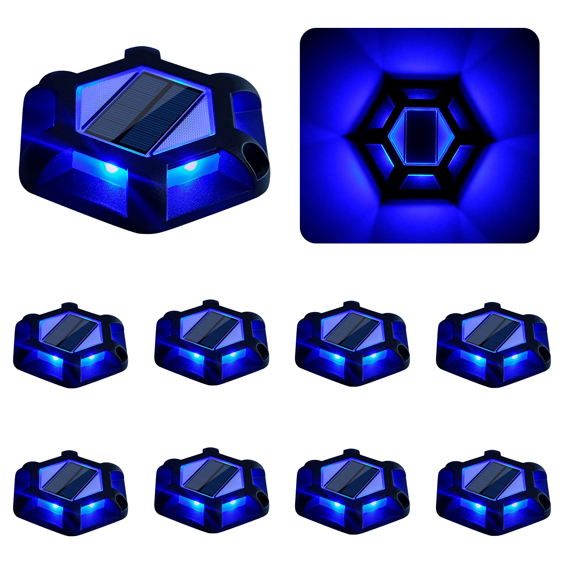 Buy CREPOW Solar Dock Lights Driveway Deck Lights - 8 Packs Waterproof ...