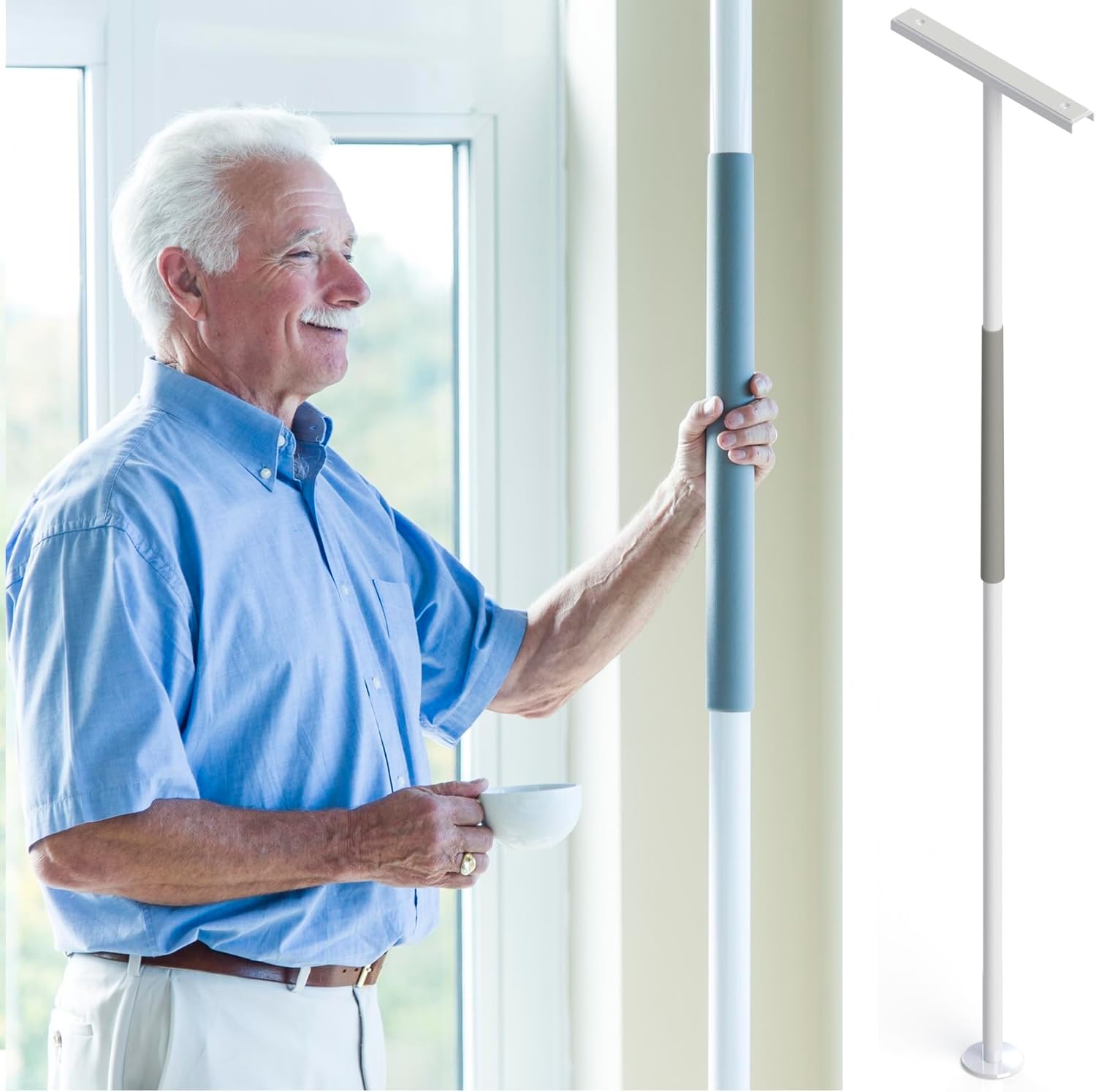 Amazon.com: HealthCraft Products SuperPole Bariatric: Floor-to-Ceiling ...