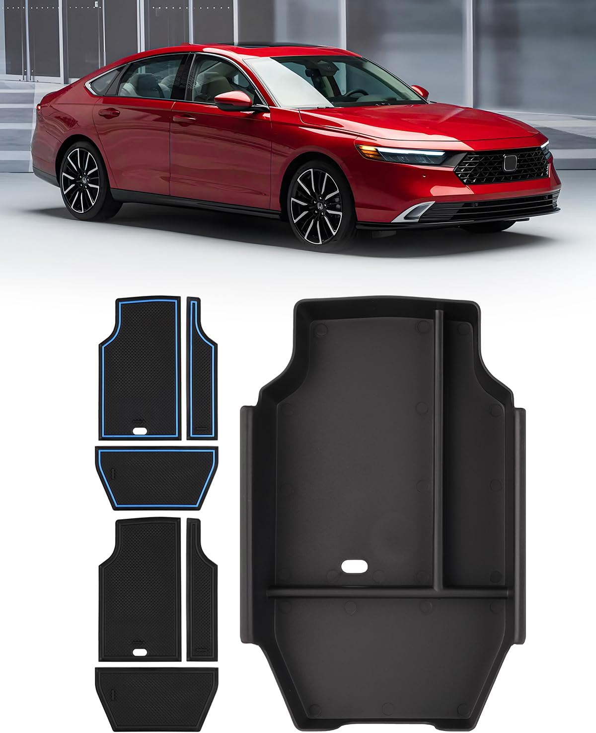 Amazon.com: FIILINES Center Console Organizer with Anti-Slip Mats for ...