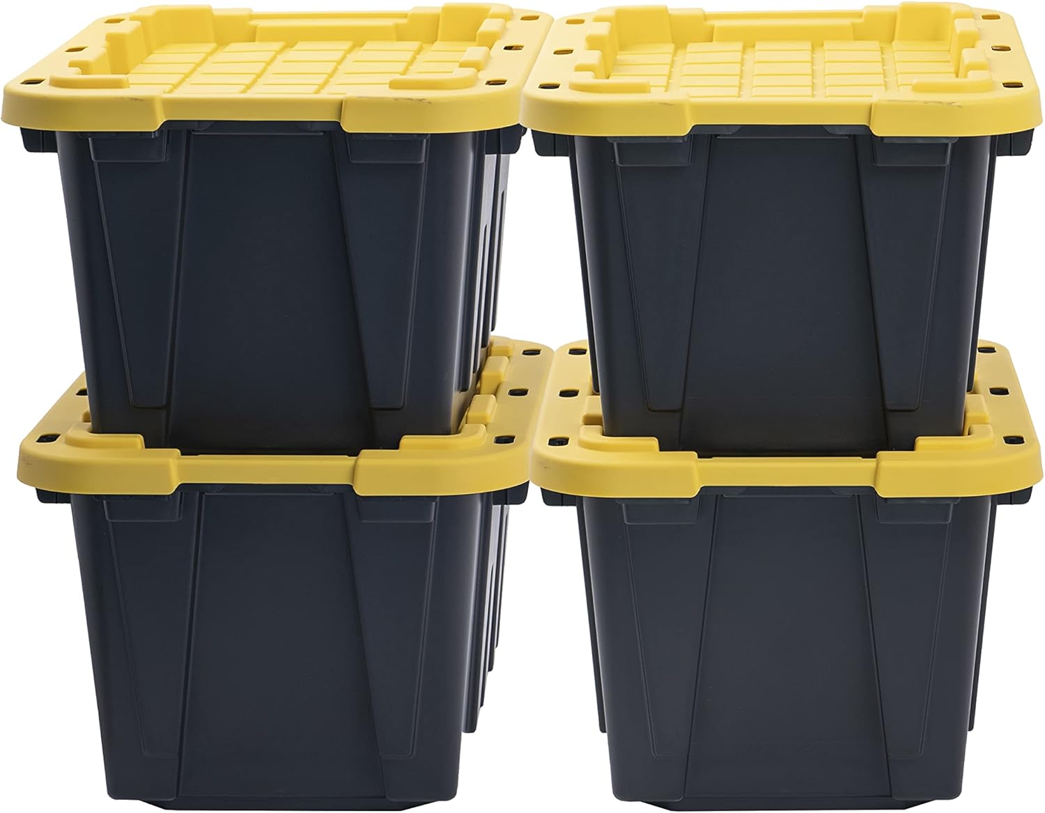 Amazon.com: CX BLACK & YELLOW®, 12-Gallon Heavy Duty Tough Storage ...