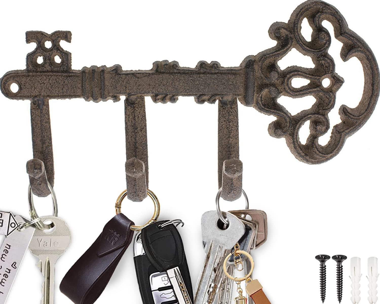 Amazon.com: Comfify Decorative Wall Mounted Skeleton Key Holder ...