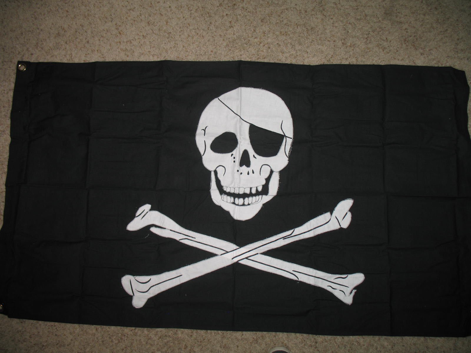 Cotton Pirate Flags Faded Distressed Cotton Flag Jolly Roger Pirate