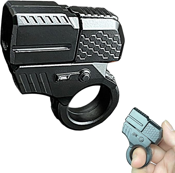 Amazon.com: Alloy Gun Shape Fidget Ring EDC Fidget Spinner Metal Hand ...