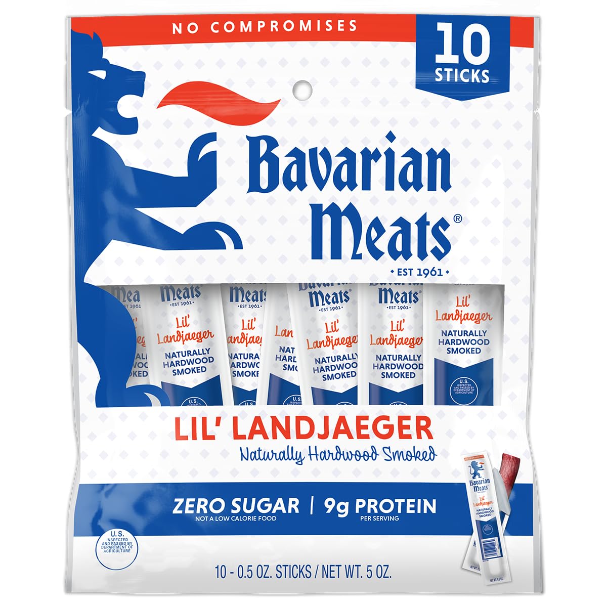 Amazon.com : Bavarian Meats Lil' Landjaeger German Style Smoked Sausage ...
