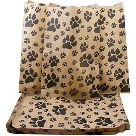 Amazon.com: Made in USA 50-Pack"Paw Print" Kraft Pet Treat Paper Bags ...
