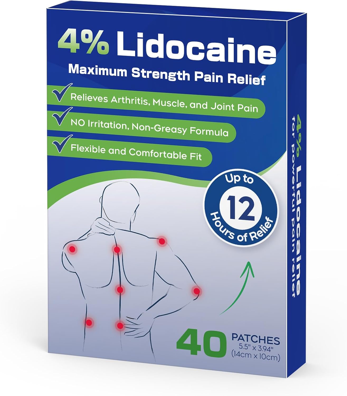 Amazon.com: Uposiut Lidocaine 4% Patches, Extra Strength Lidocaine ...