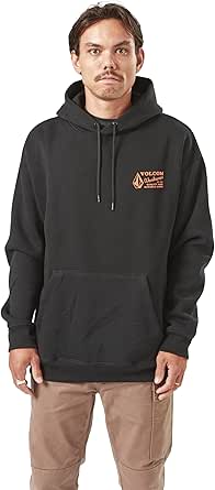 Volcom Men's Workwear Pullover Hoodie – Soft Brushed Fleece, Black ...