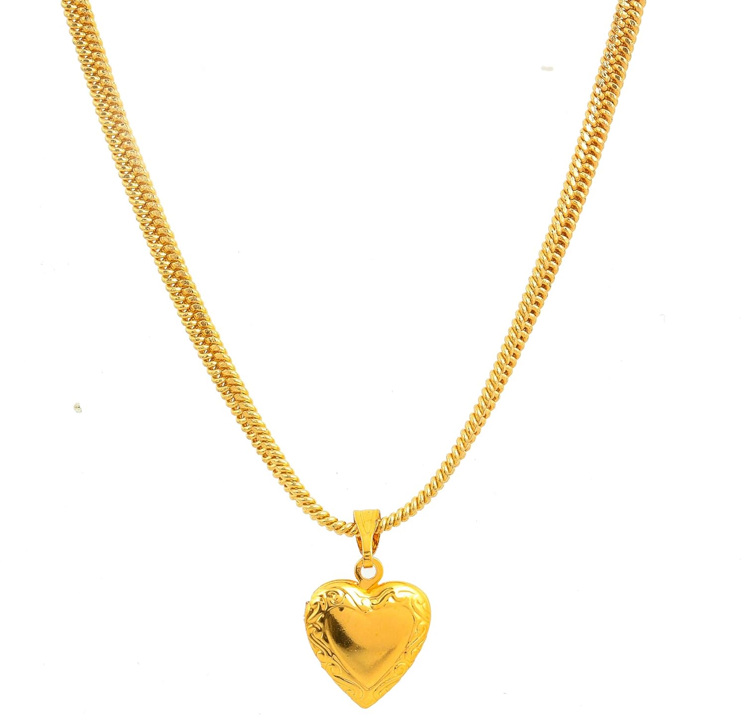 Handicraft Kottage Heart Shape Love Locket Pendant | Open Heart Pendant ...