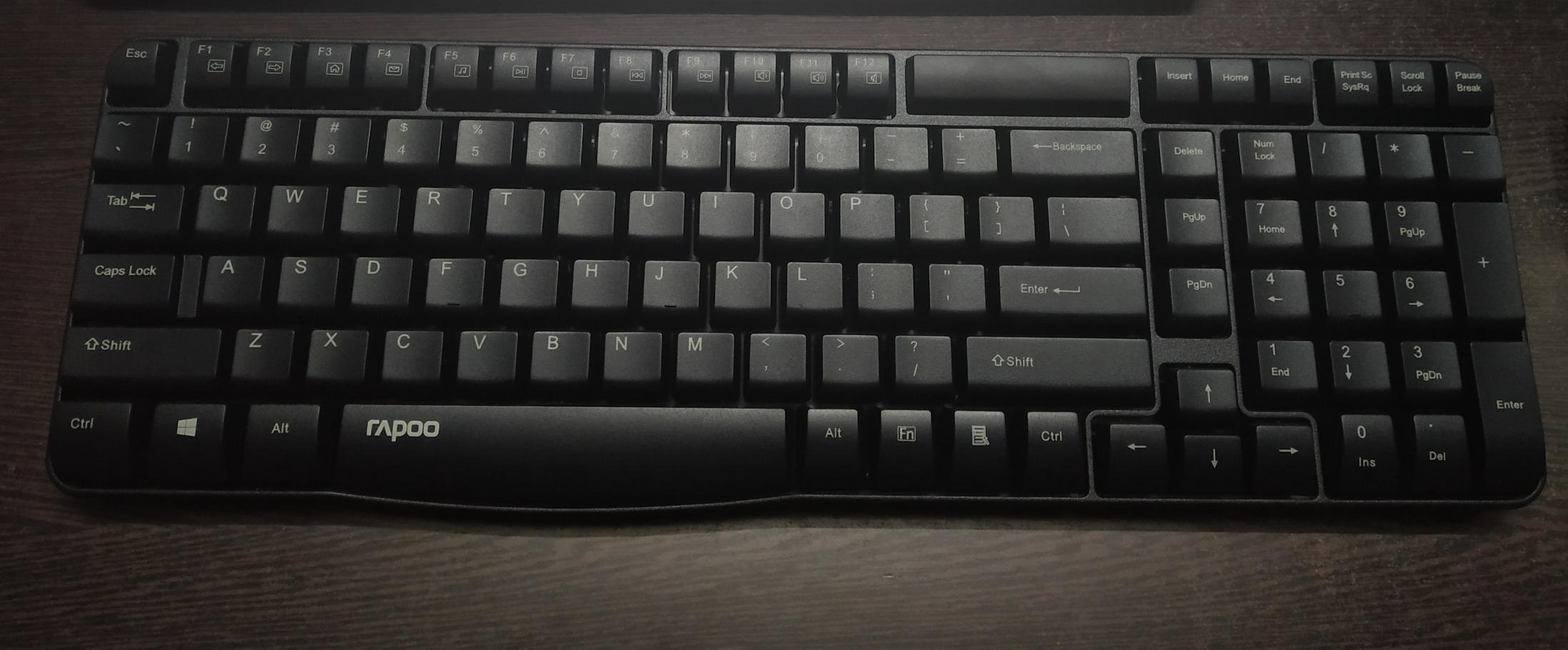 Amazon.in: Buy Rapoo E1050 2.4G Anti-Splash Wireless Keyboard (Black ...